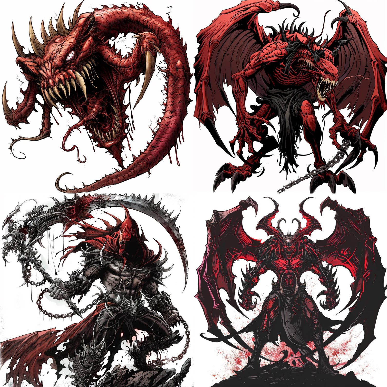 60 Hellspawn Clipart Images Demon PNG Sticker Demonic Design Spawn Illustration Hell Clipart ...