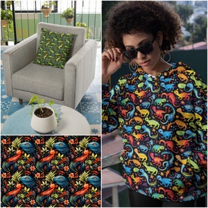28 Lizard Patterns Iguana Seamless Gecko Patterns Repeatable Lizard ...