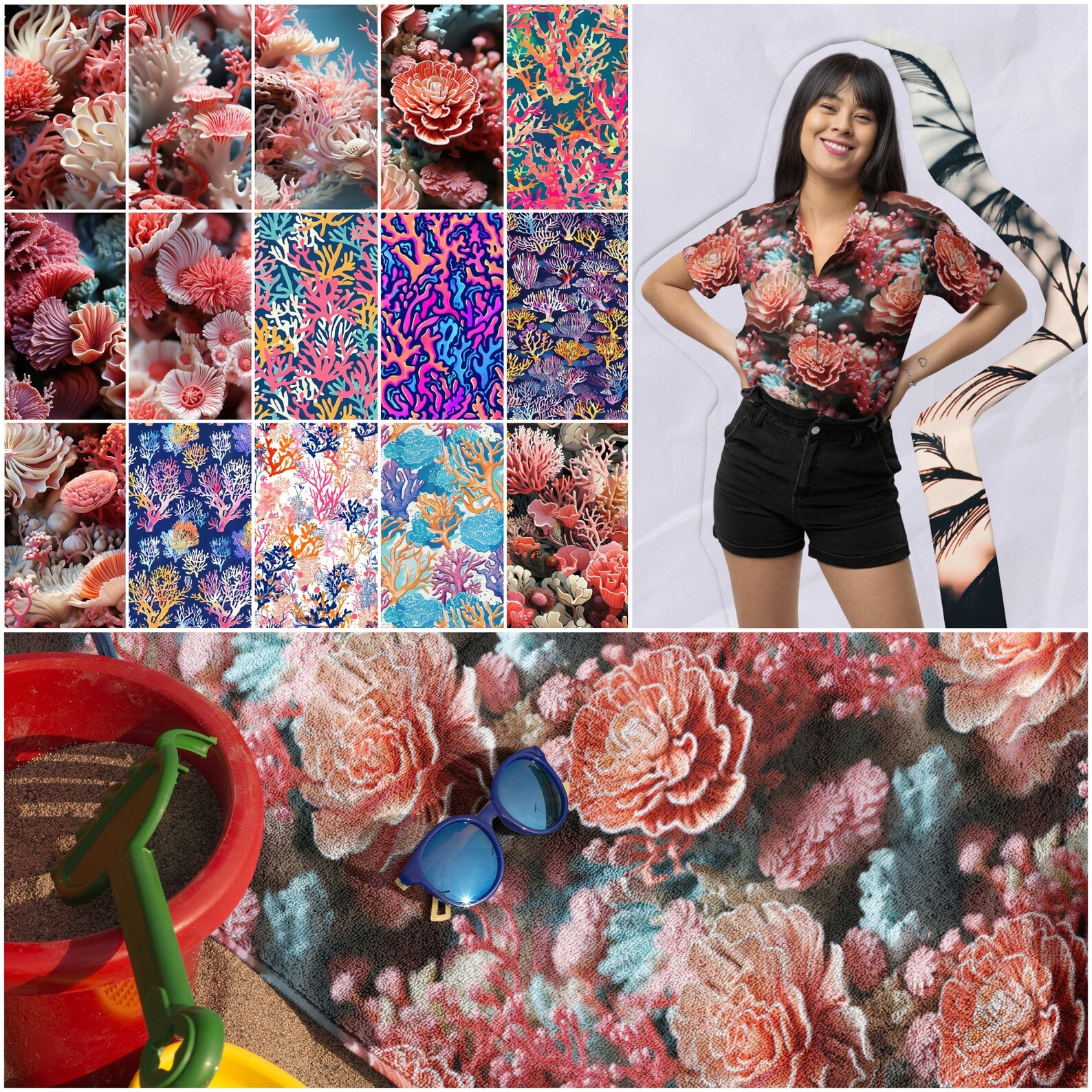 15 Coral Patterns Seamless Ocean Patterns Repeatable Reef Pattern ...