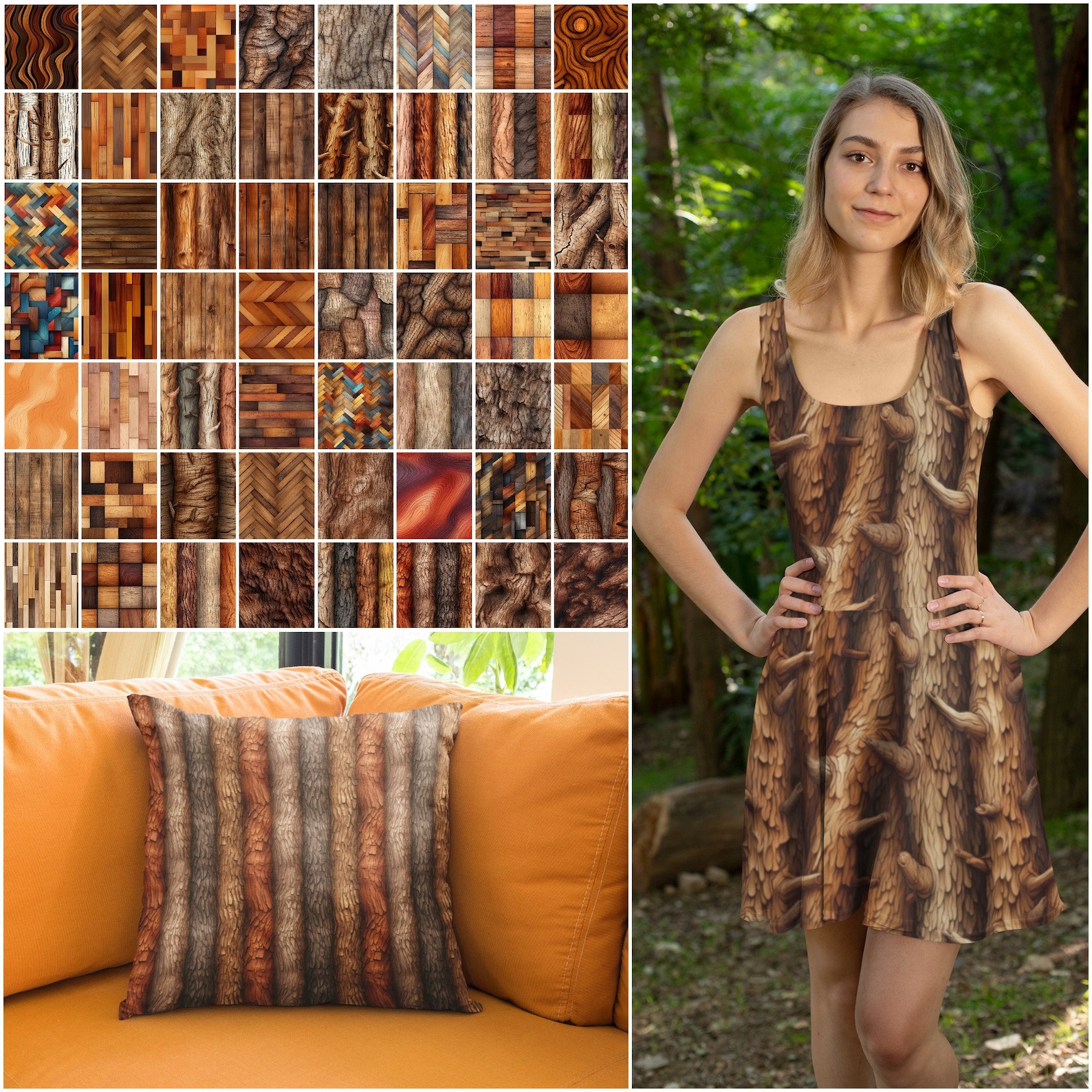 60 Wood Patterns Seamless Tree Patterns Repeatable Bark Pattern Wood ...