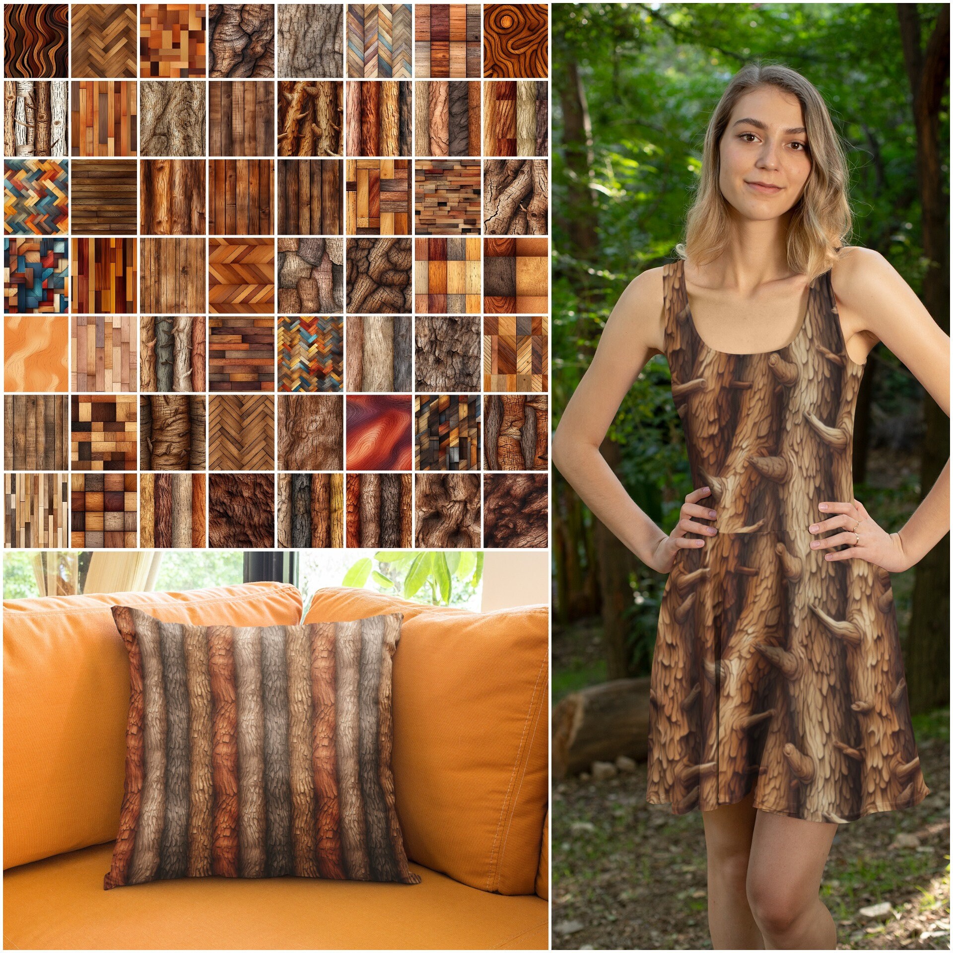 60 Wood Patterns Seamless Tree Patterns Repeatable Bark Pattern Wood ...