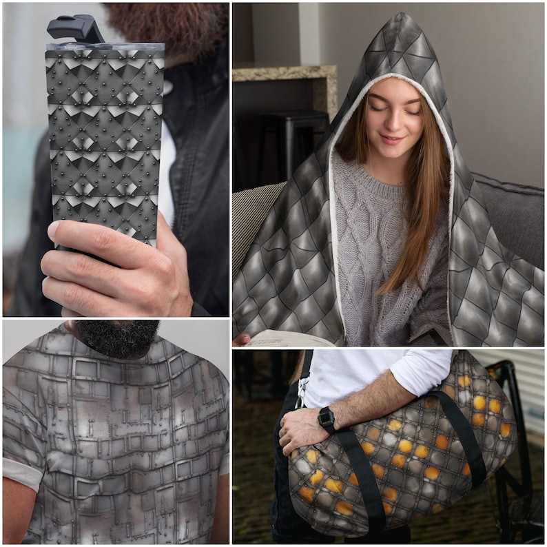 40 Metal Patterns Seamless Metal Patterns Repeatable Chrome Pattern ...