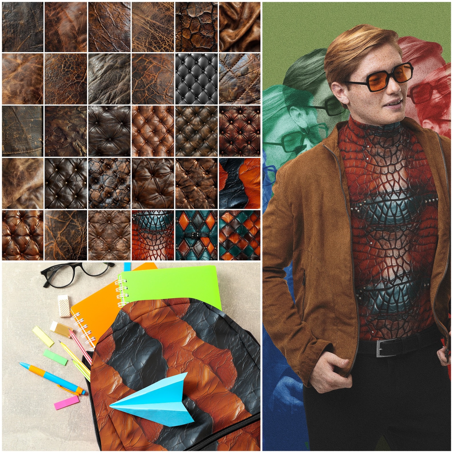 32 Leather Patterns Leather Seamless Patterns Texture Repeatable ...