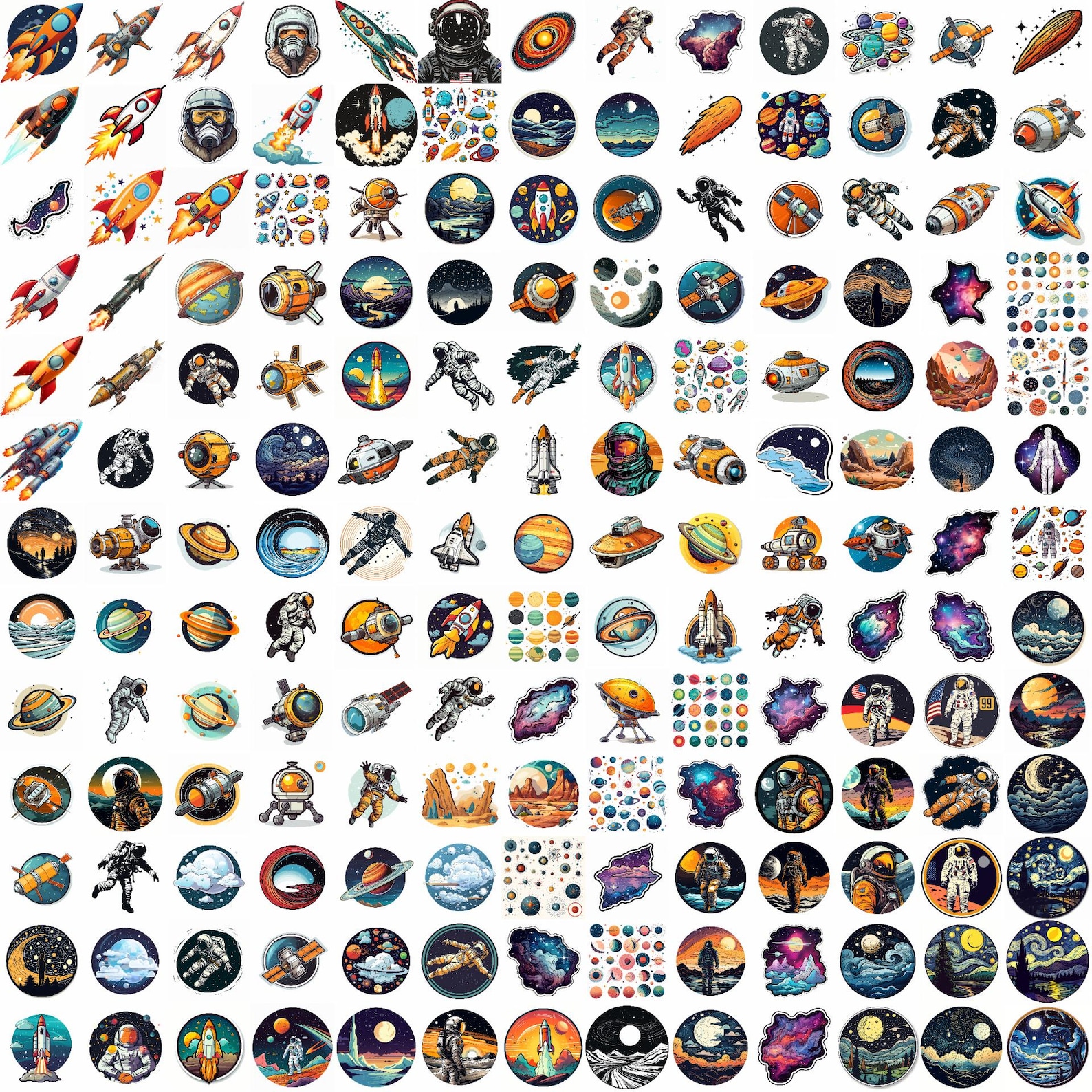 180 Space Clipart Images Rocket PNG Sticker Astronaut Design Space ...
