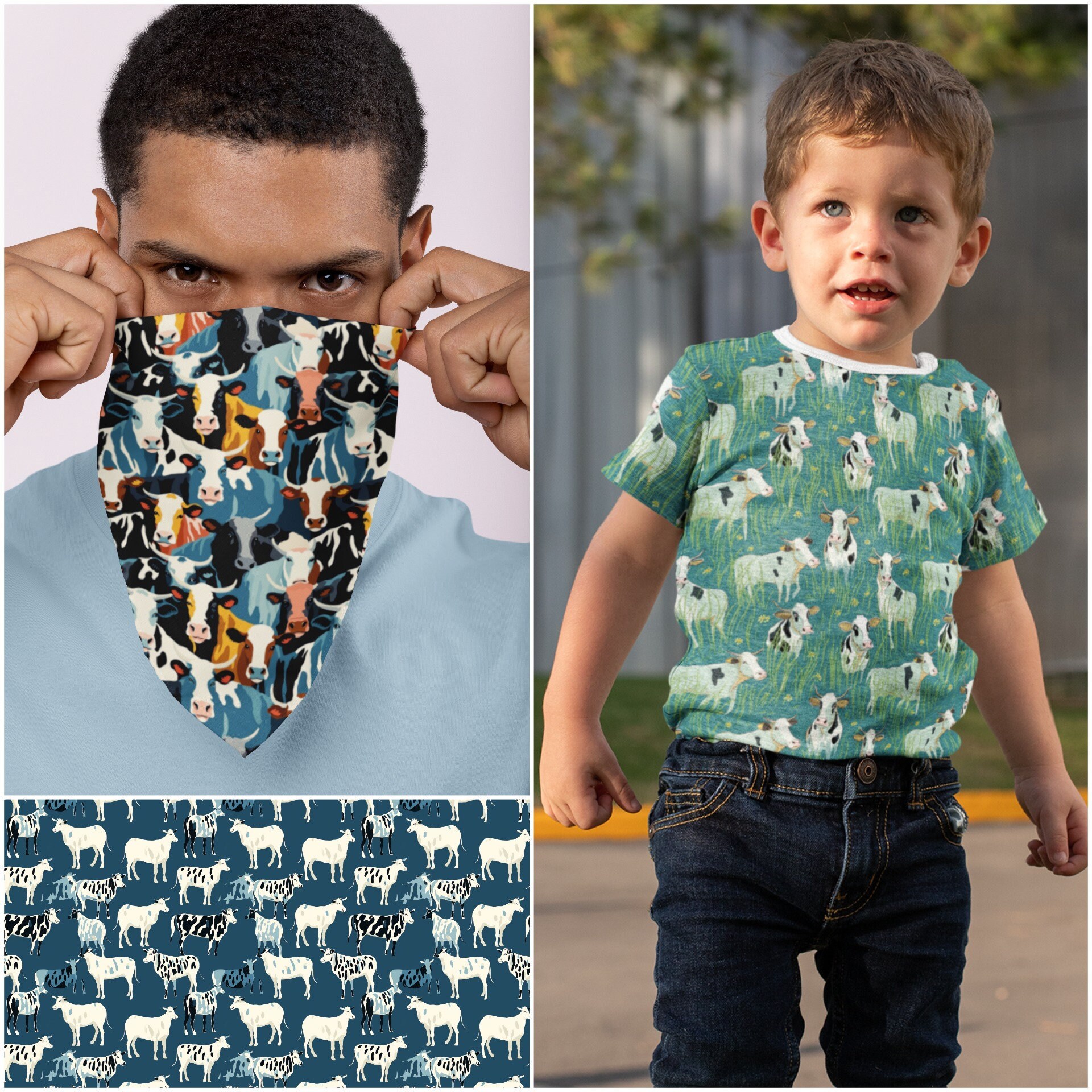 12 Cow Patterns Seamless Cows Patterns Repeatable Pattern Moo Endless ...