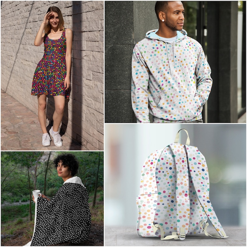 80 Polka Dot Patterns Seamless Dotted Patterns Repeatable Dot Pattern ...