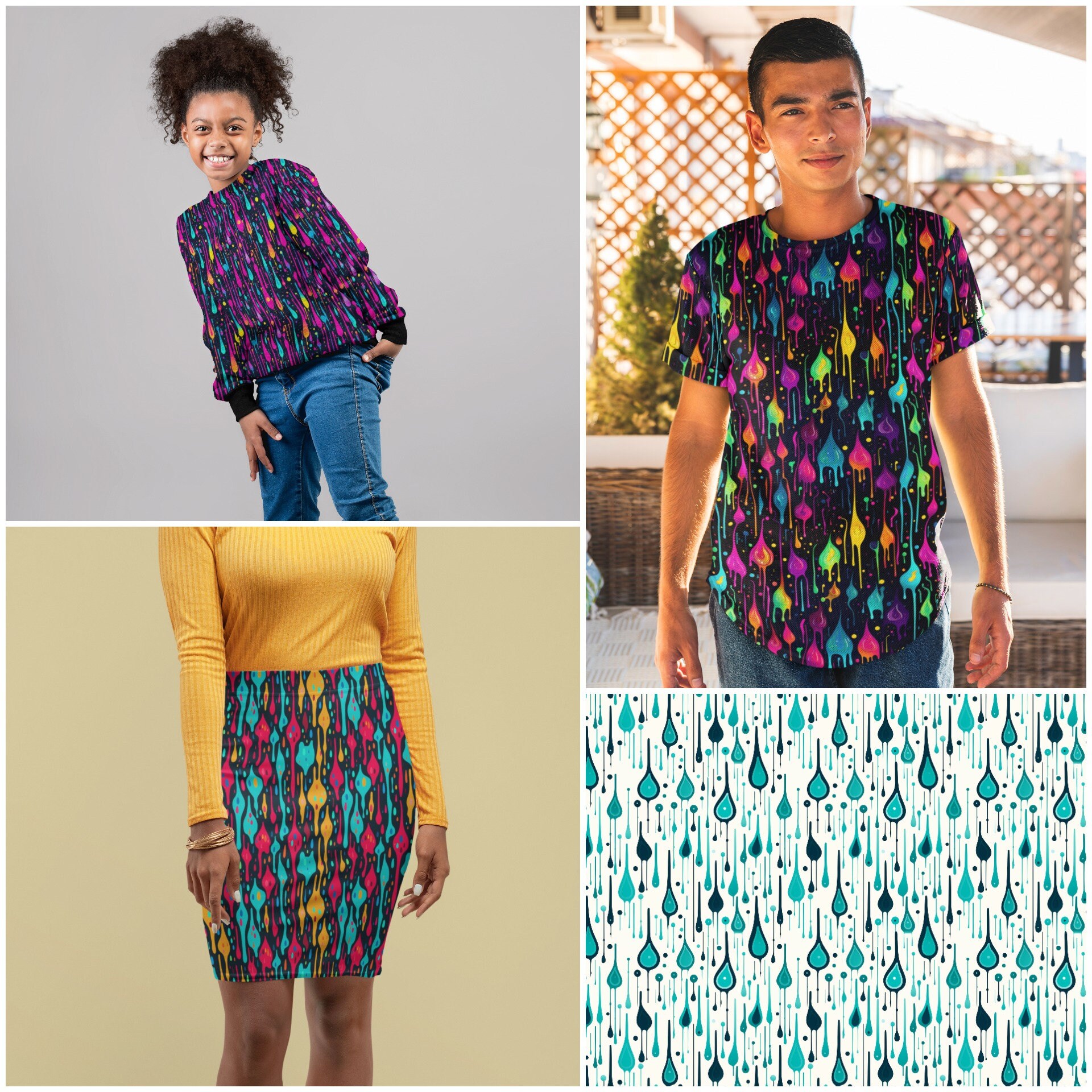 20 Drip Patterns Seamless Drips Patterns Repeatable Drop Pattern Drops ...