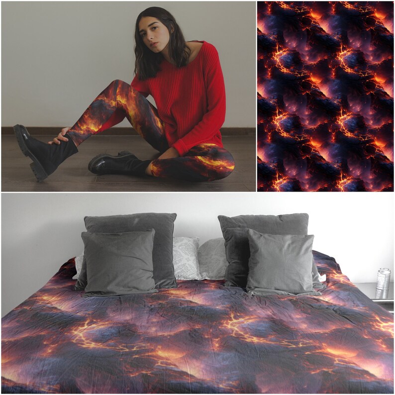 8 Lava Patterns Seamless Fire Patterns Molten Repeatable Lava Pattern ...