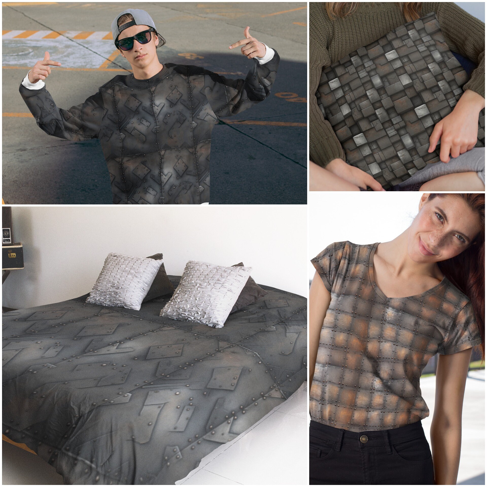 40 Metal Patterns Seamless Metal Patterns Repeatable Chrome Pattern ...