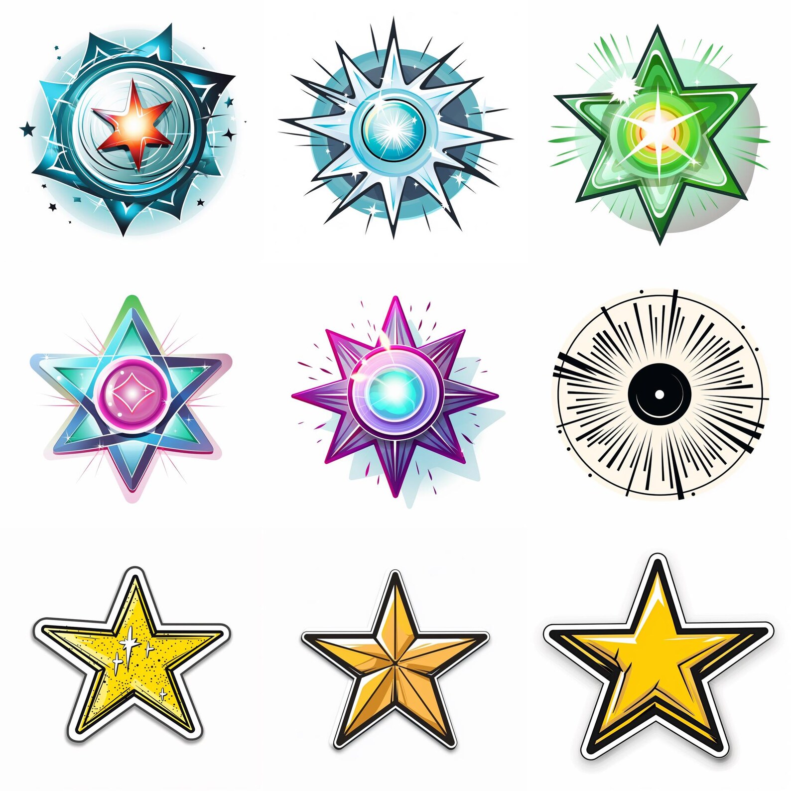88 Star Clipart Images Star PNG Sticker Star Design Space Illustration ...