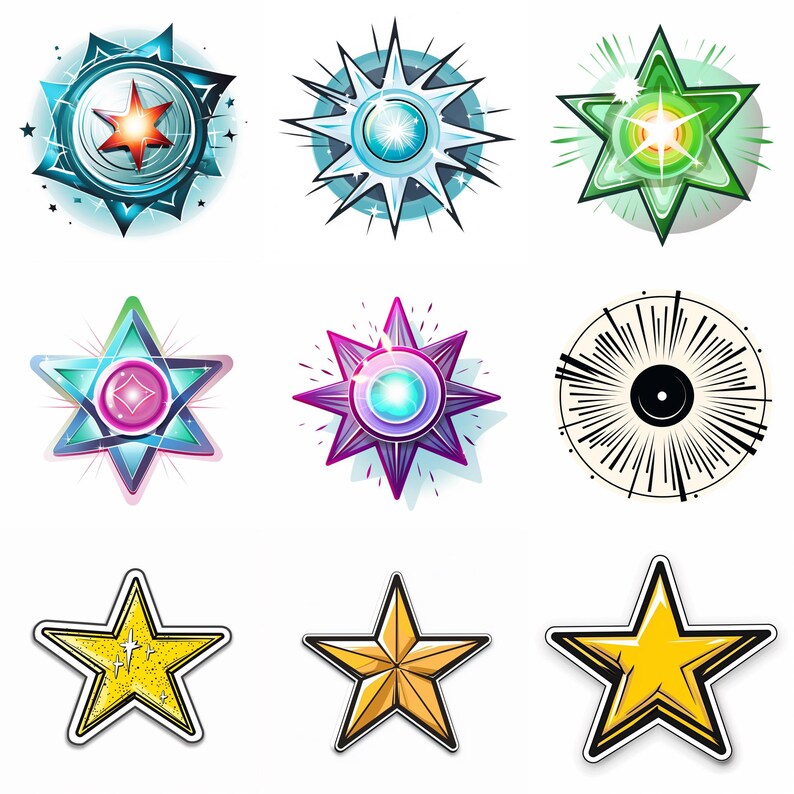 88 Star Clipart Images Star PNG Sticker Star Design Space Illustration ...
