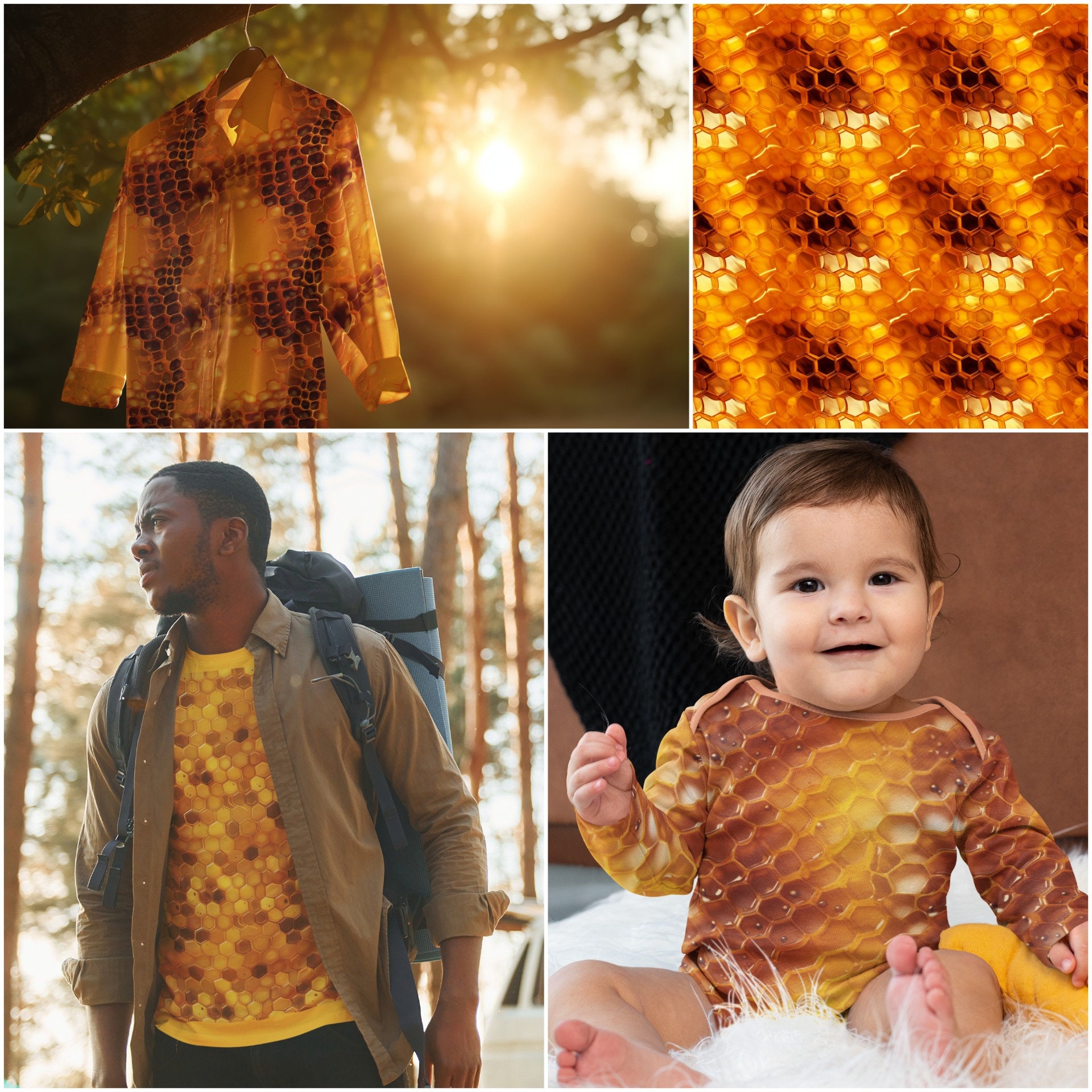 22 Honeycomb Patterns Bee Seamless Patterns Honey Repeatable Honeycomb ...