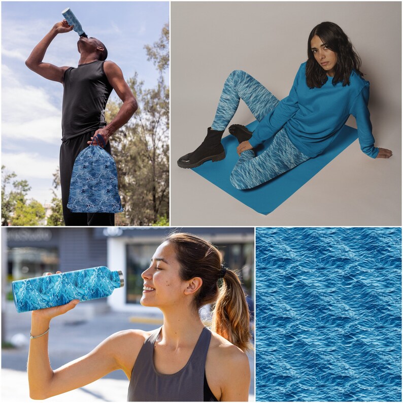 12 Water Patterns Seamless Blue Patterns Repeatable Wet Pattern Endless ...