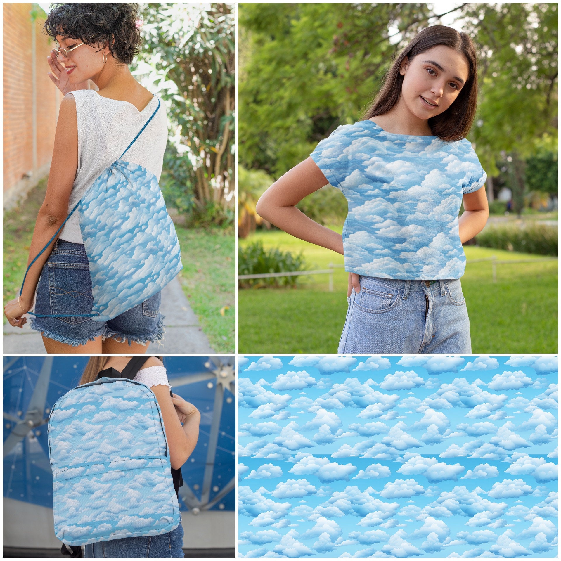 18 Cloud Patterns Sky Seamless Patterns Cloud Repeatable Pattern Cloud ...