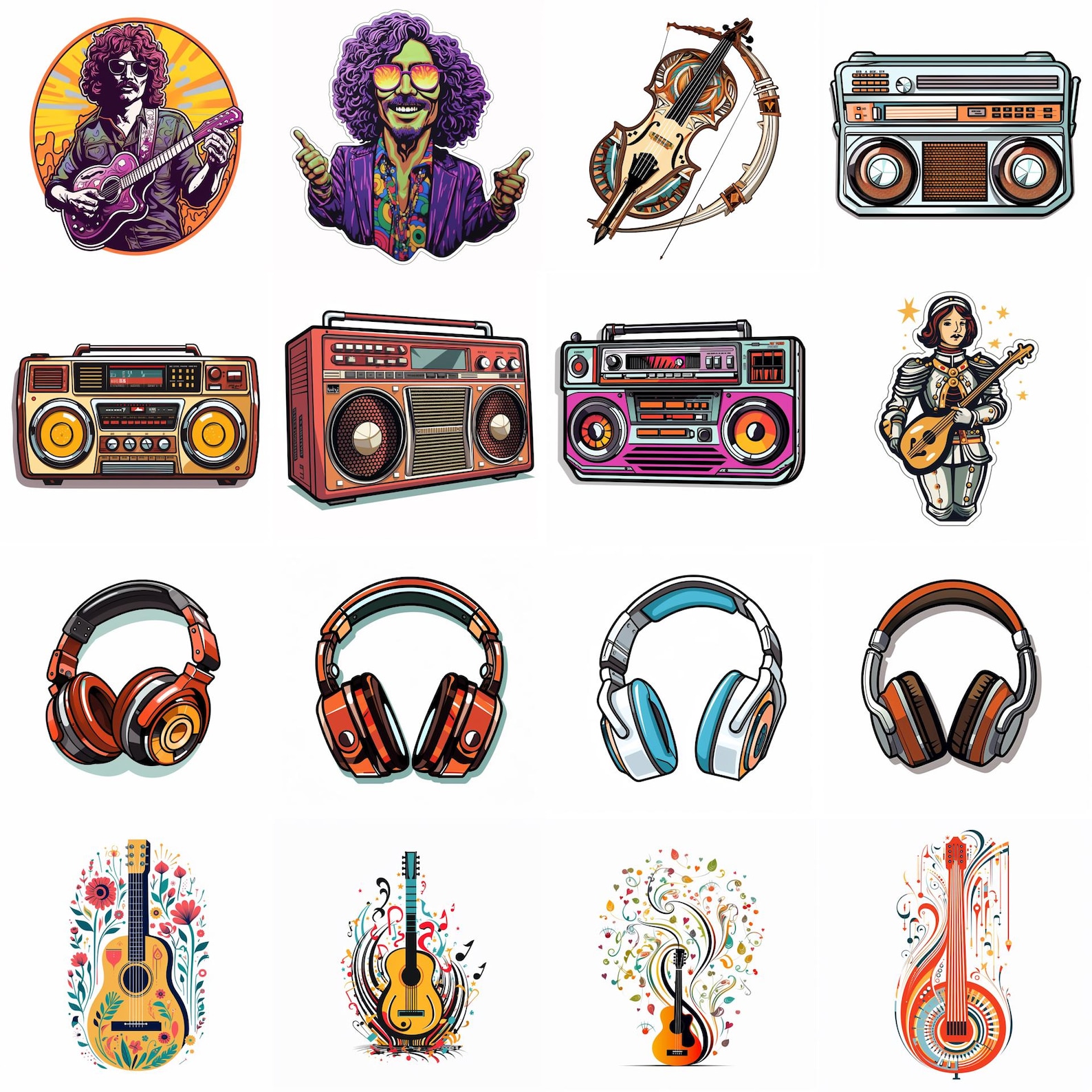 144 Music Clipart Images Music PNG Notes Sticker White Background ...