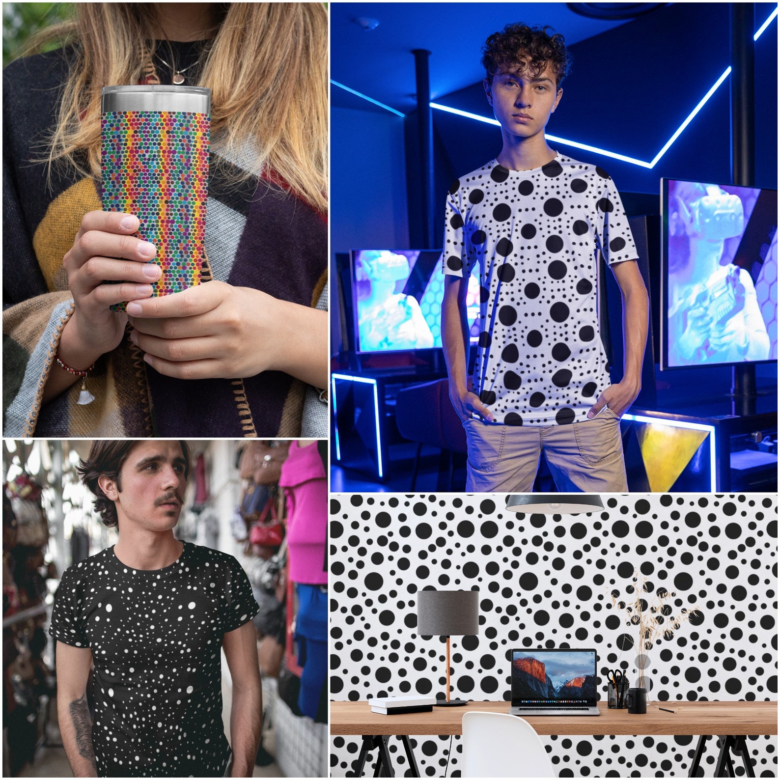 80 Polka Dot Patterns Seamless Dotted Patterns Repeatable Dot Pattern ...