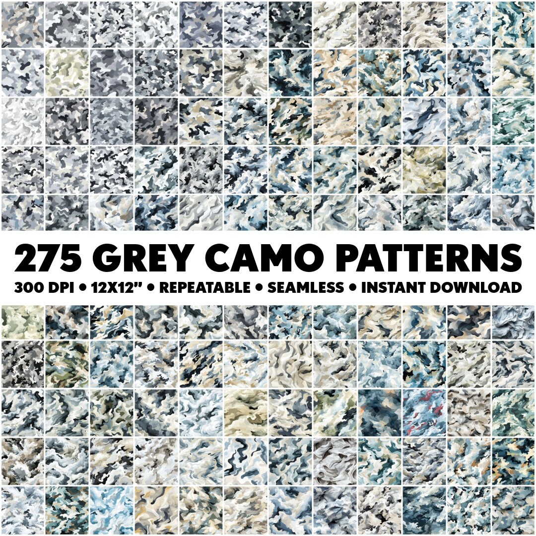 275 Gray Camo Patterns Seamless Patterns Endless Camouflage Pattern ...
