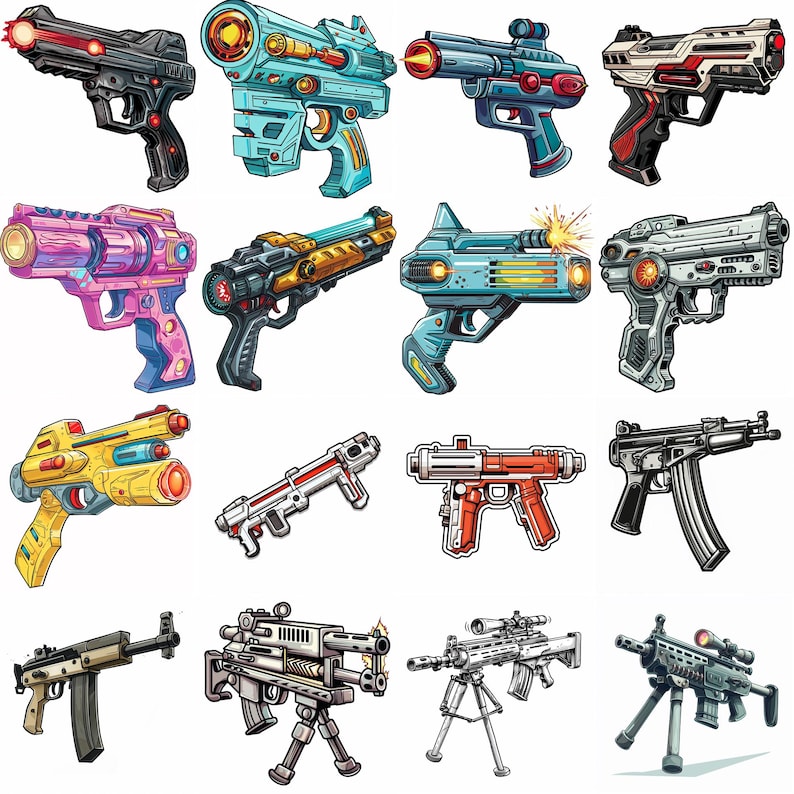 177 Gun Clipart Images Artillery PNG Sticker Rifle Design Pistol ...