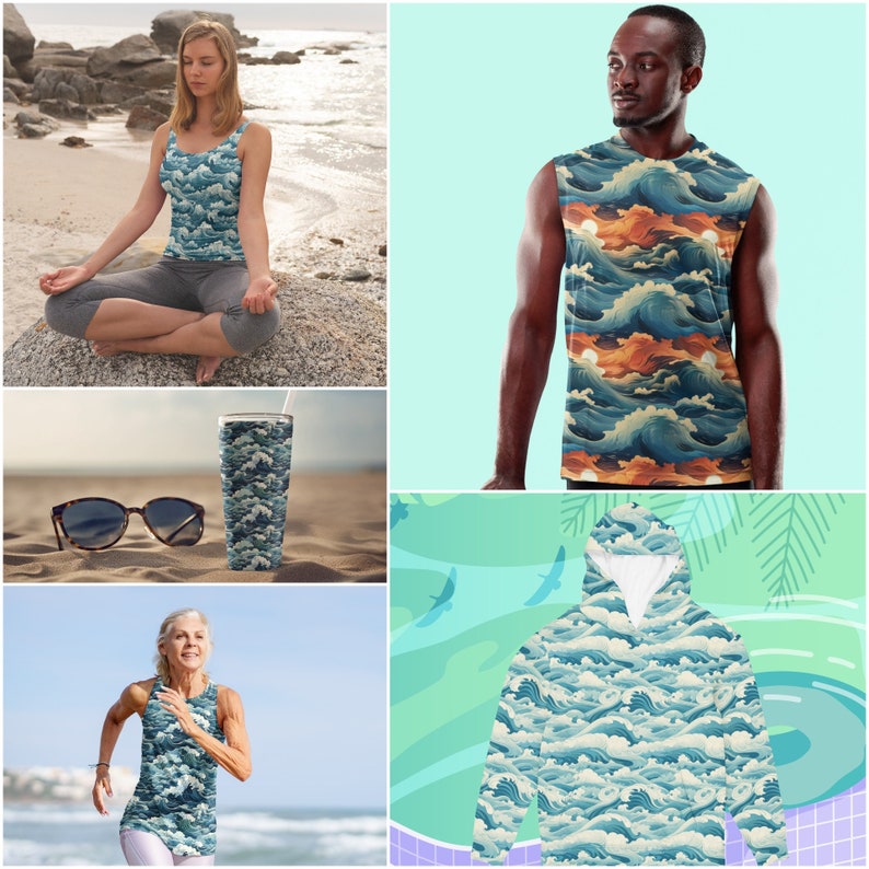 20 Wave Patterns Ocean Seamless Water Patterns Waves Repeatable Ocean ...