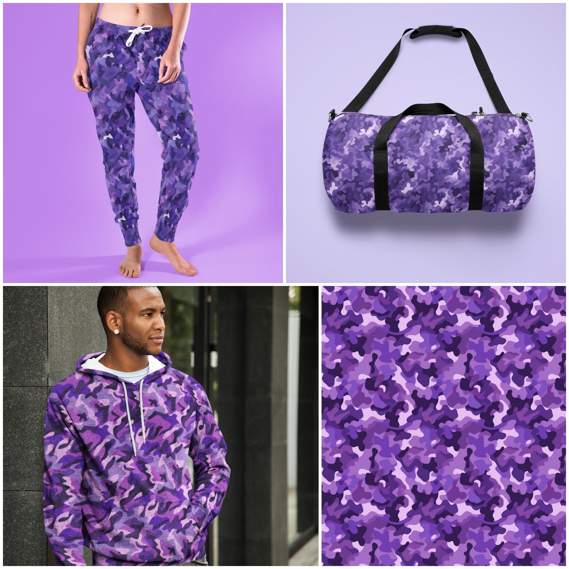 150 Purple Camo Patternsseamless Patterns Endless Camouflage Pattern ...