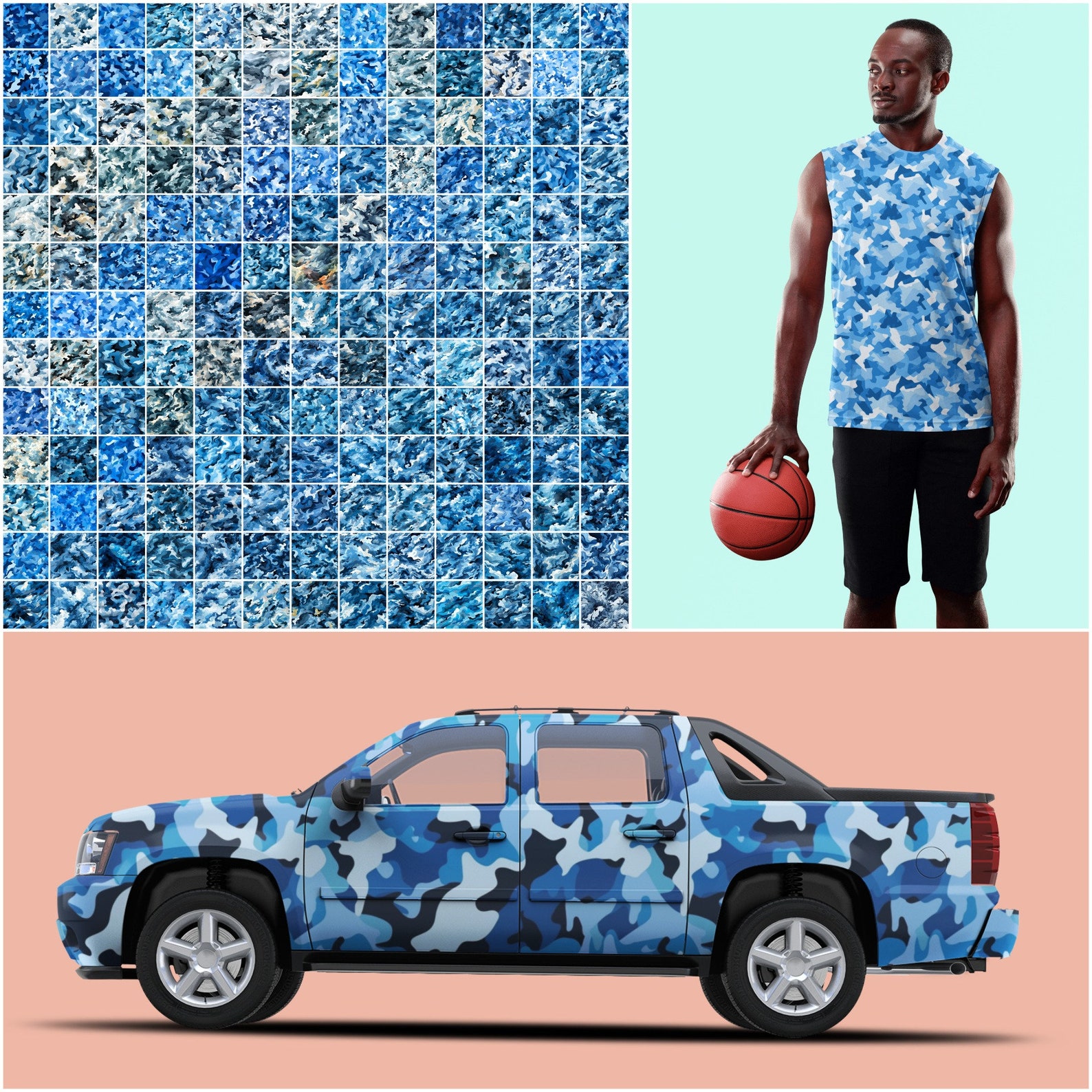 180 Blue Camo Patterns Seamless Patterns Endless Camouflage Pattern ...