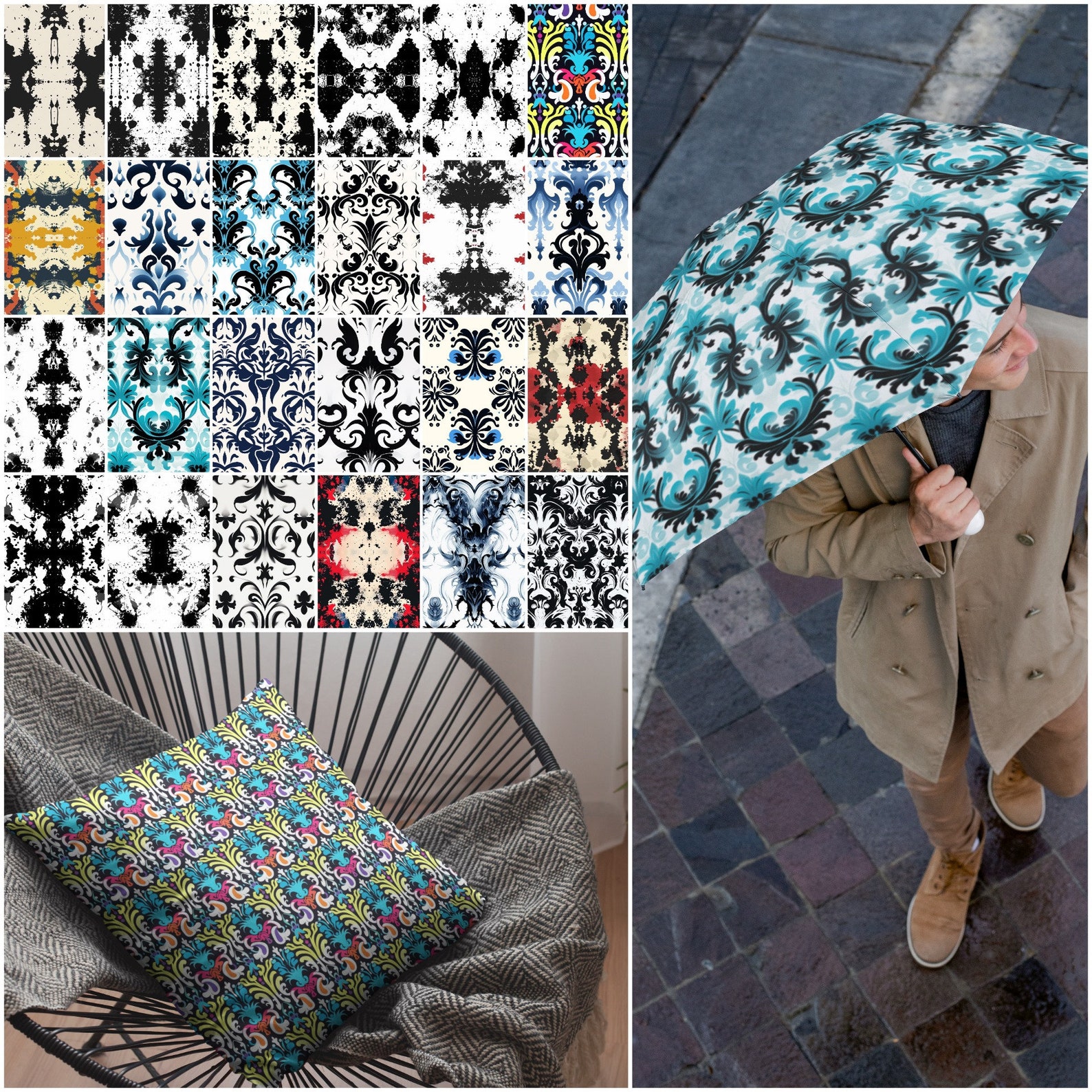 24 Rorschach Patterns Seamless Rorschach Patterns Abstract Repeatable ...