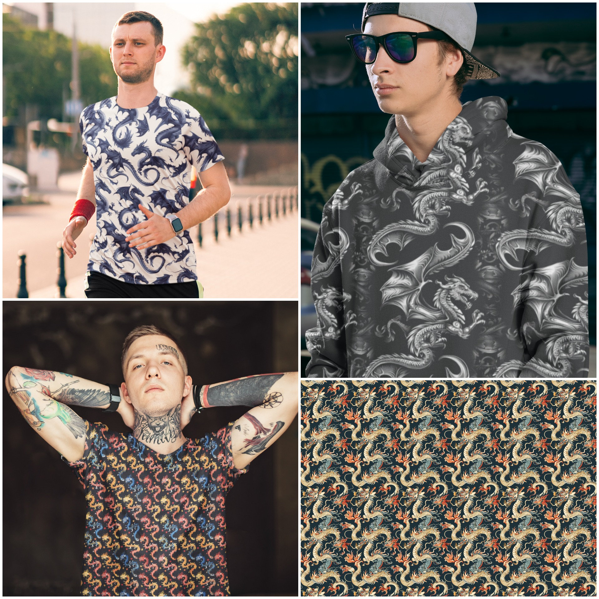 24 Dragon Patterns Dragon Seamless Monster Patterns Dragons Repeatable ...