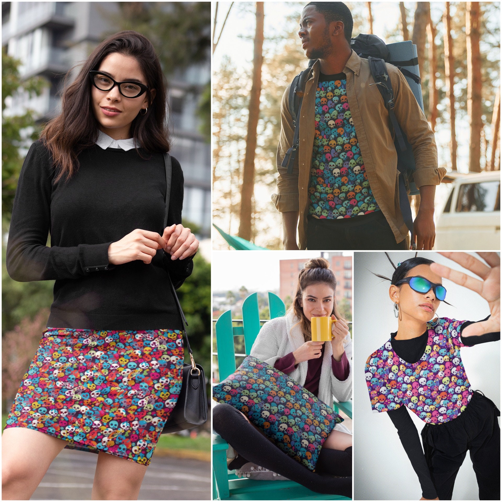 85 Monster Patterns Seamless Scary Patterns Repeatable Monster Pattern ...