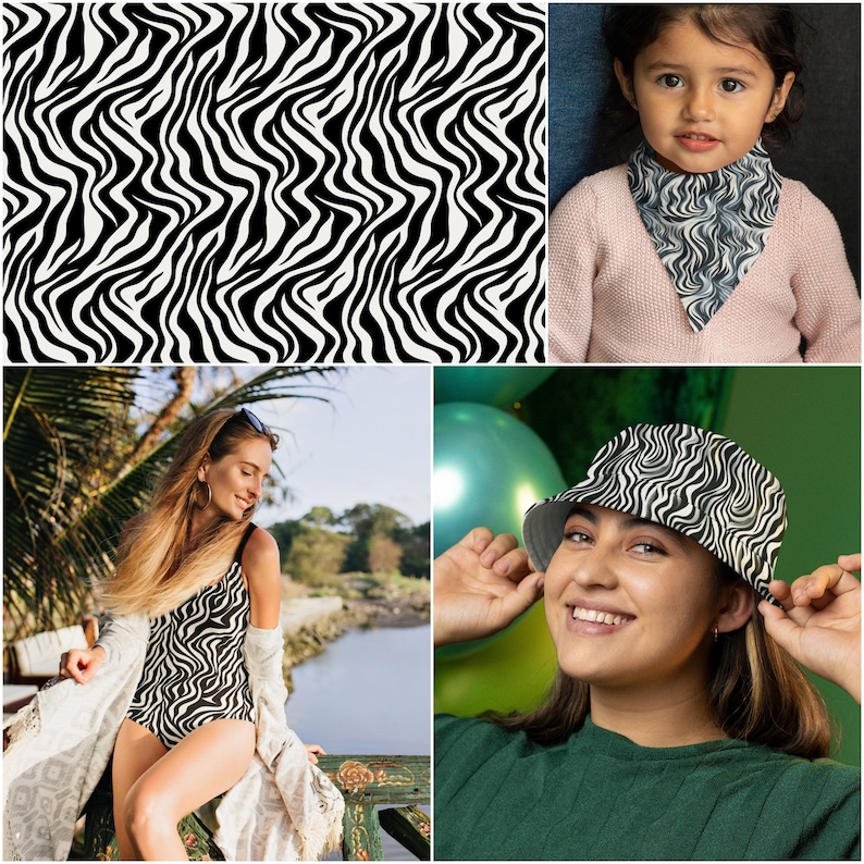 24 Zebra Stripe Patterns Animal Seamless Patterns Zebras Repeatable ...