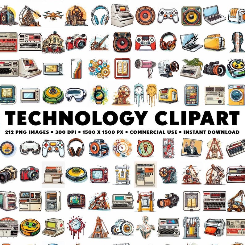 212 Technology Clipart Images Appliance PNG Sticker Technology Design ...