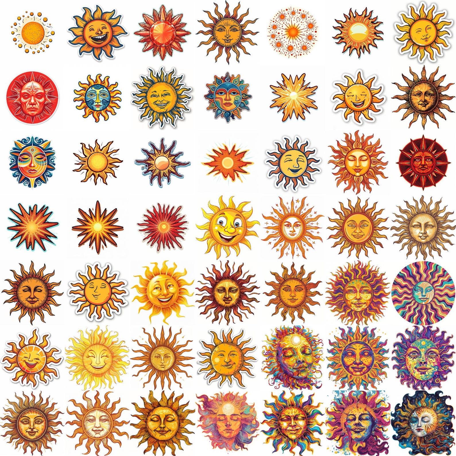 50 Sun Clipart Images Sunshine PNG Sticker Nature Design Outdoor ...