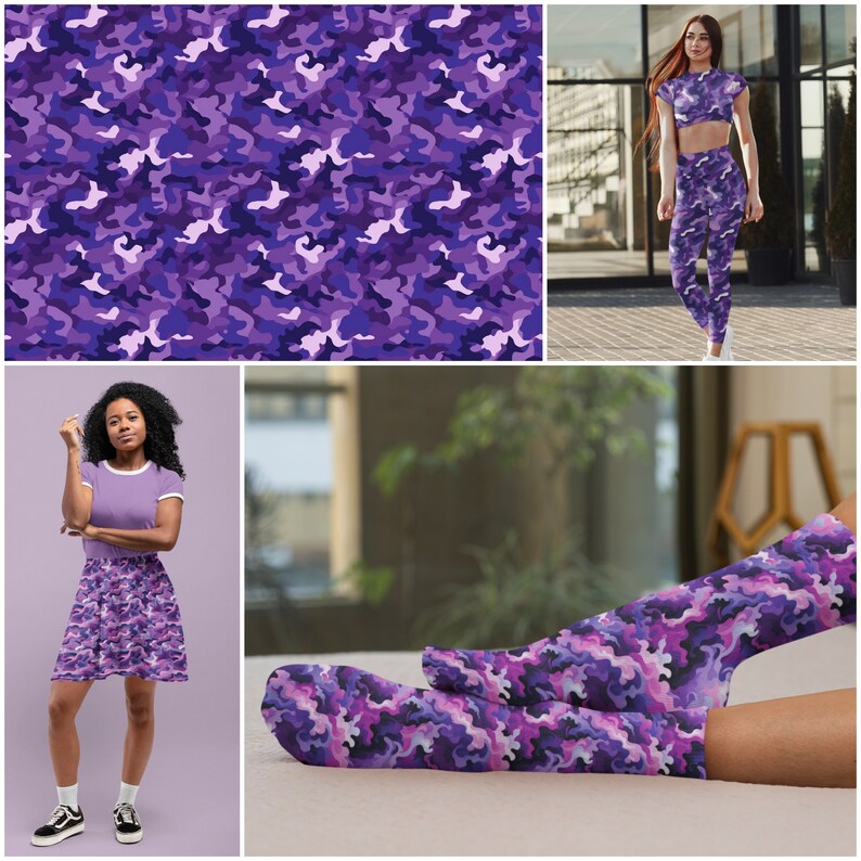 150 Purple Camo Patternsseamless Patterns Endless Camouflage Pattern ...