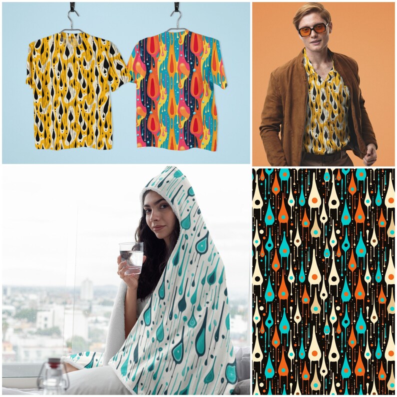 20 Drip Patterns Seamless Drips Patterns Repeatable Drop Pattern Drops ...