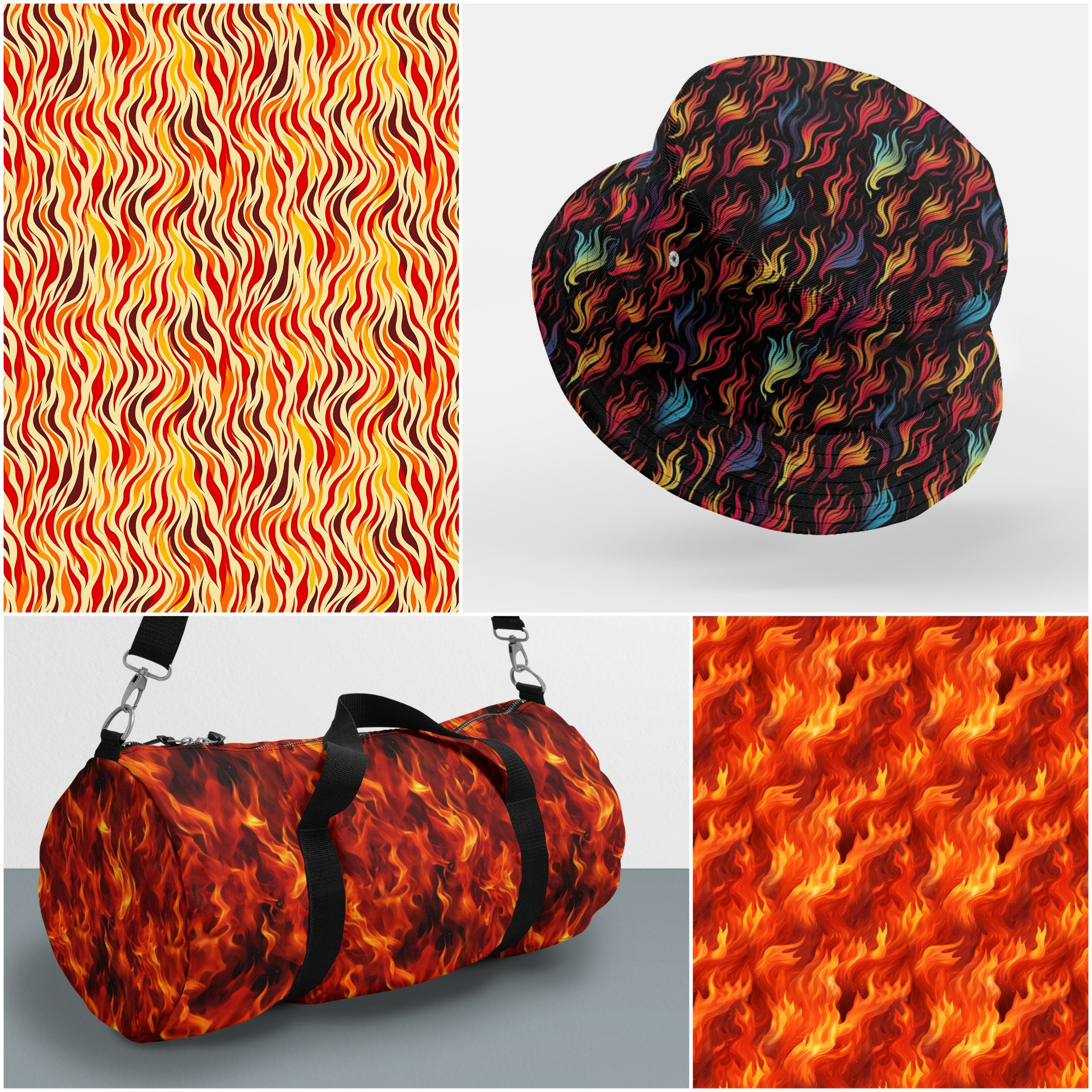 62 Fire Patterns Seamless Blaze Patterns Fire Repeatable Explosion ...