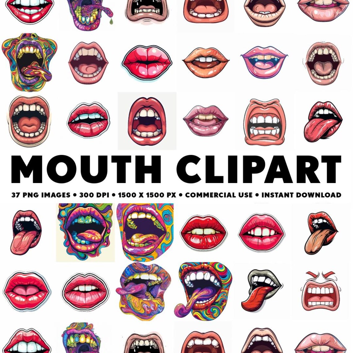 37 Mouth Clipart Images Trippy Mouth PNG Sticker Mouth Design Tongue ...
