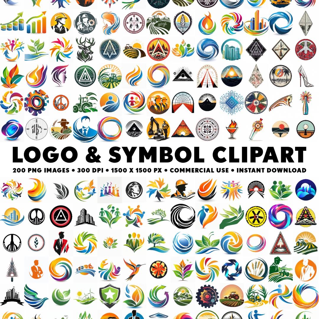 76 Logo & Symbol Clipart Images Logo PNG Symbol Design Sticker White ...