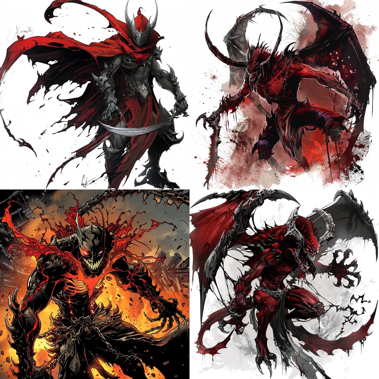 60 Hellspawn Clipart Images Demon PNG Sticker Demonic Design Spawn Illustration Hell Clipart ...