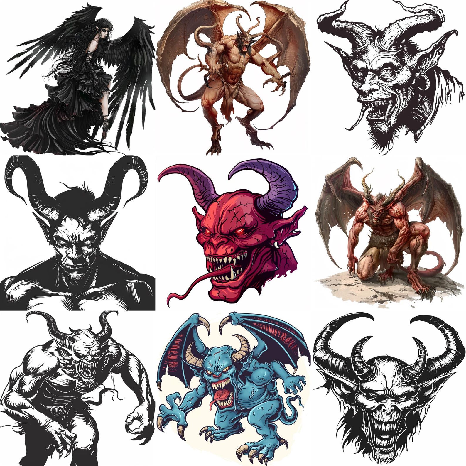93 Hell Clipart Images Demon PNG Sticker Demonic Design Succubus ...