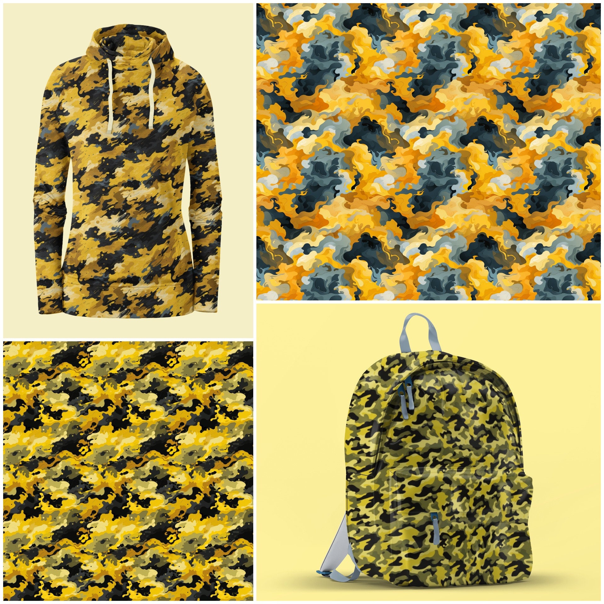 55 Yellow Camo Patterns Seamless Patterns Endless Camouflage Pattern ...