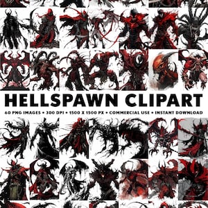 60 Hellspawn Clipart Images Demon PNG Sticker Demonic Design Spawn Illustration Hell Clipart ...
