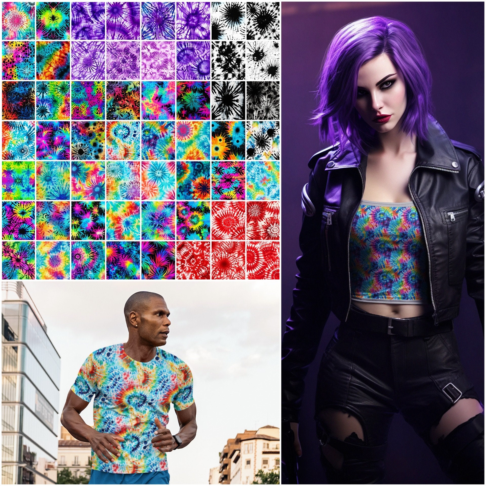 68 Tie Dye Patterns Trippy Seamless Rainbow Patterns Splatter ...