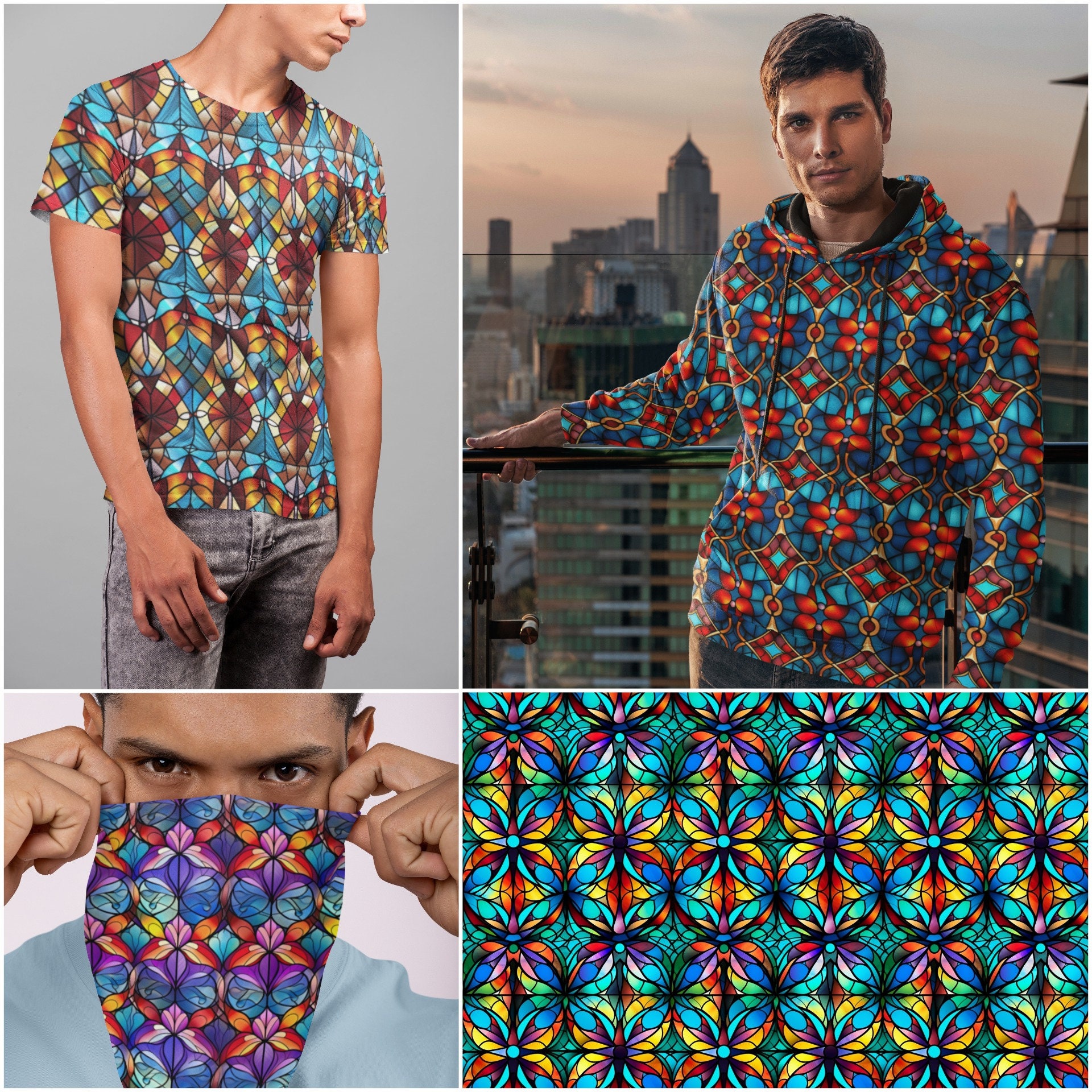 12 Stained Glass Church Patterns Seamless Stained Glass Patterns ...