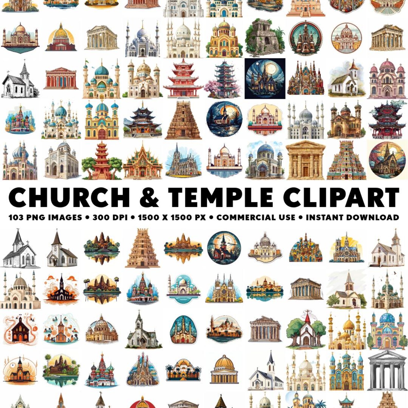 103 Church Clipart Images Temple PNG Sticker Design Mosque White ...