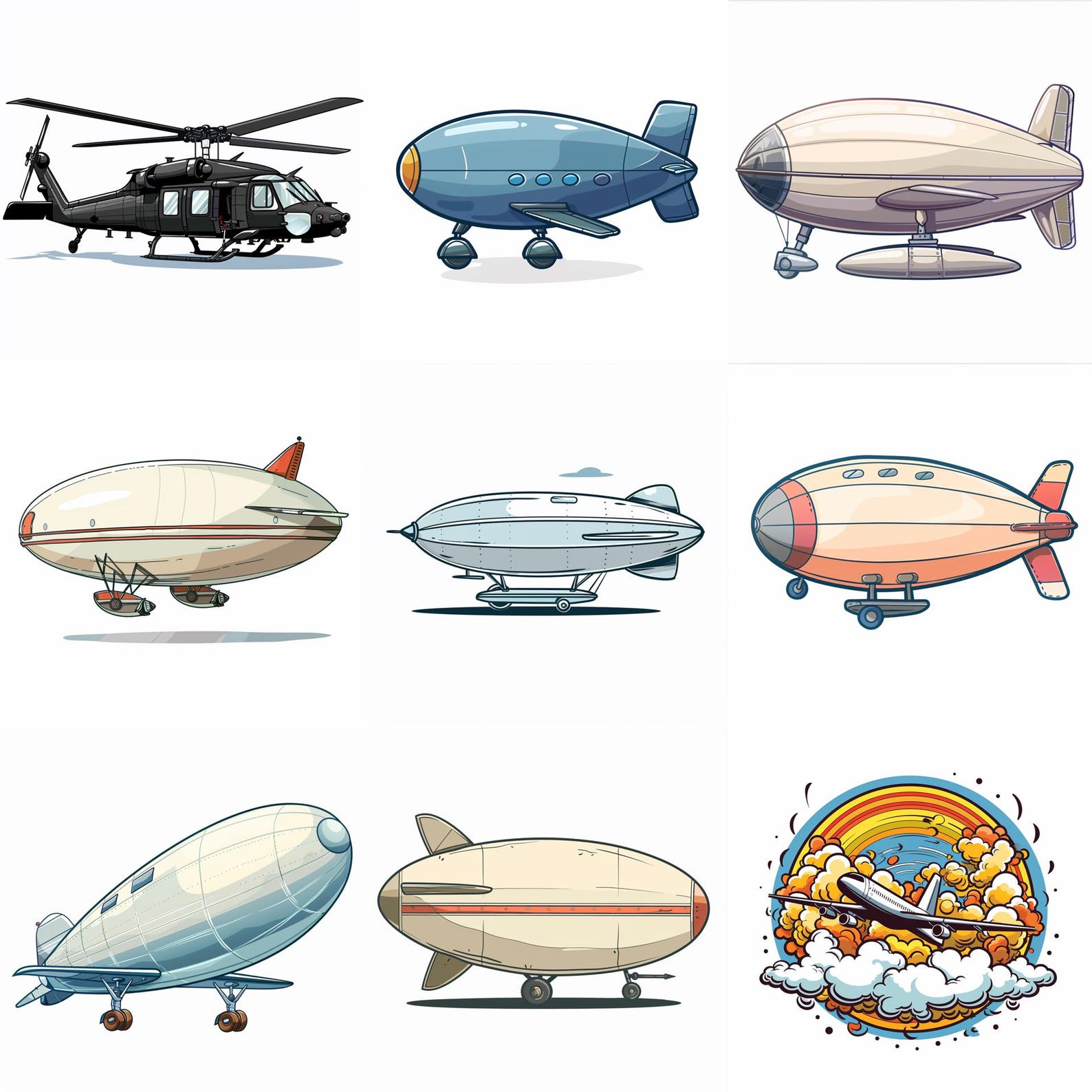 111 Aircraft Clipart Images Airplane PNG Sticker Helicopter Design ...