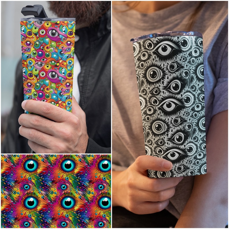 44 Eyeball Patterns Eyes Seamless Patterns Eyeball Repeatable Eye Pattern Endless Eyes Pattern ...