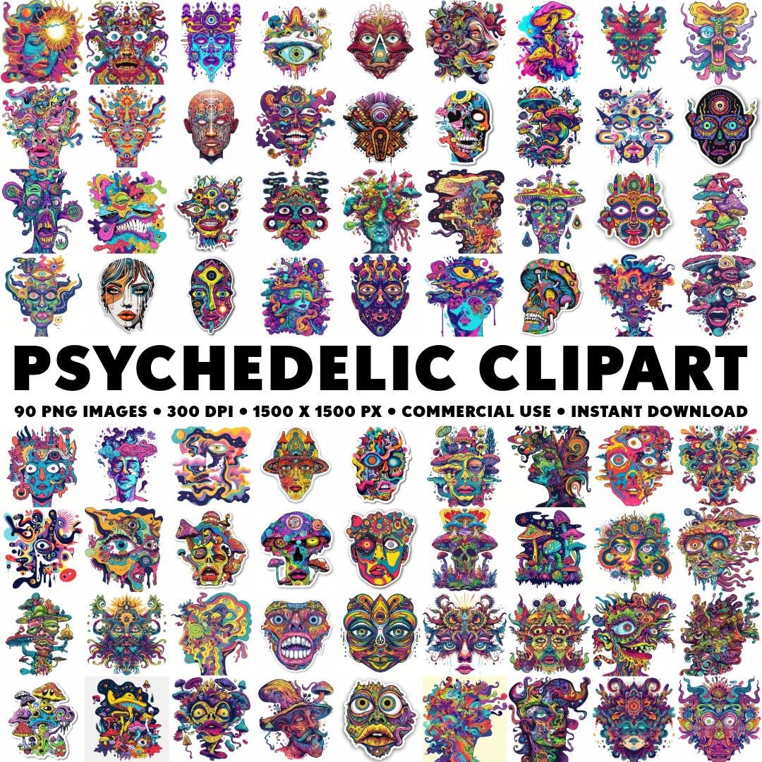 90 Psychedelic Clipart Images Trippy PNG Sticker Trippy Design ...