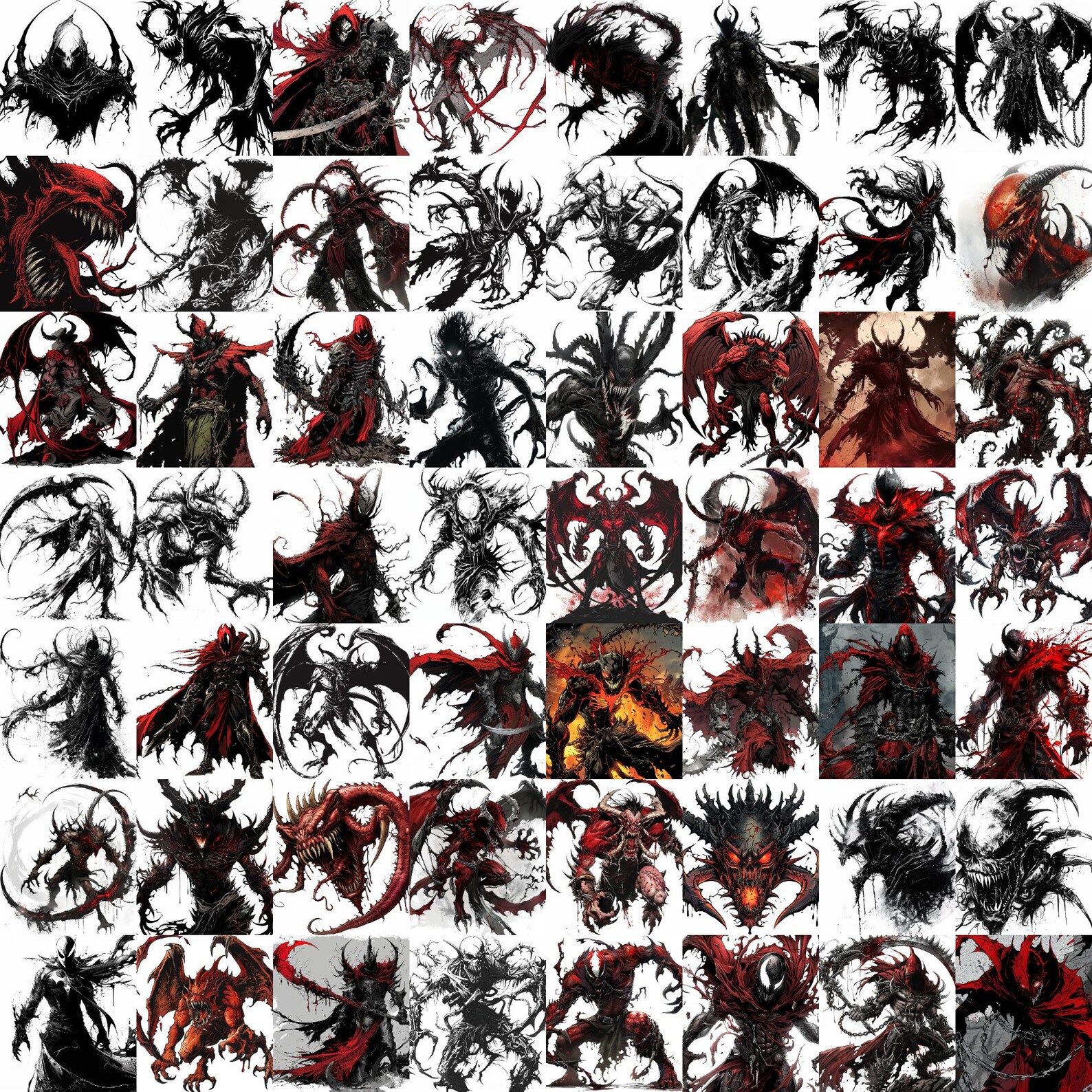 60 Hellspawn Clipart Images Demon PNG Sticker Demonic Design Spawn Illustration Hell Clipart ...