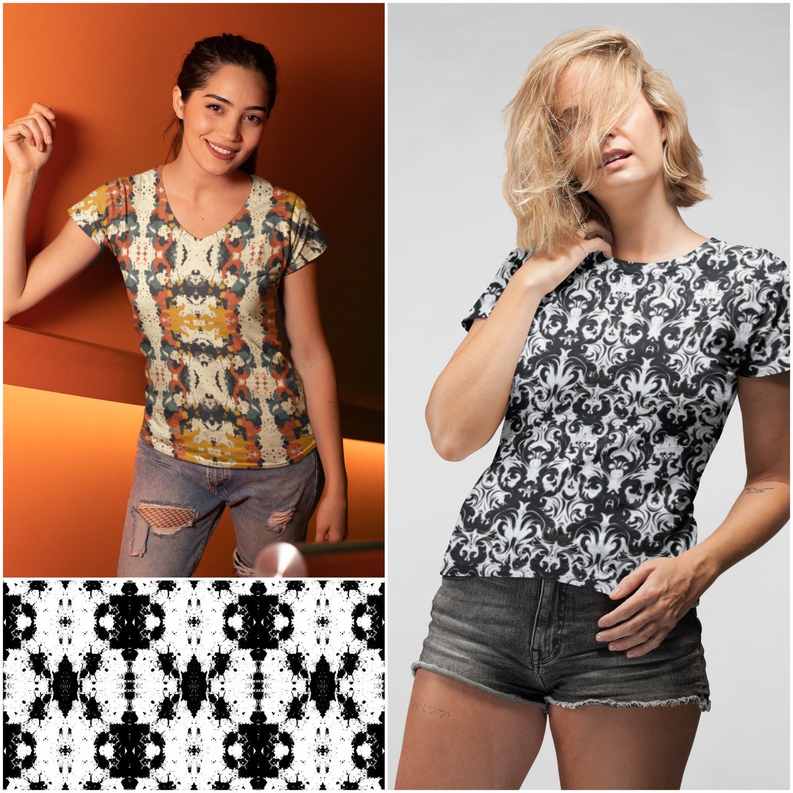 24 Rorschach Patterns Seamless Rorschach Patterns Abstract Repeatable ...