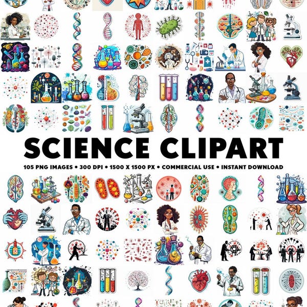 Mad Scientist Clipart - Etsy