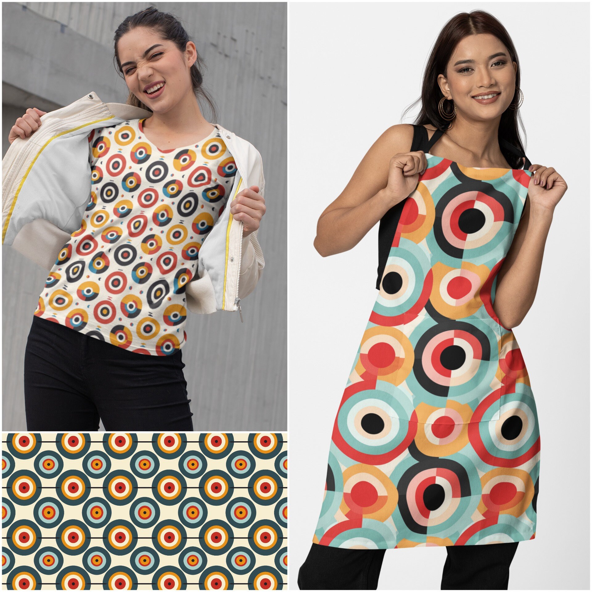 10 Target Patterns Seamless Patterns Repeatable Bullseye Pattern ...